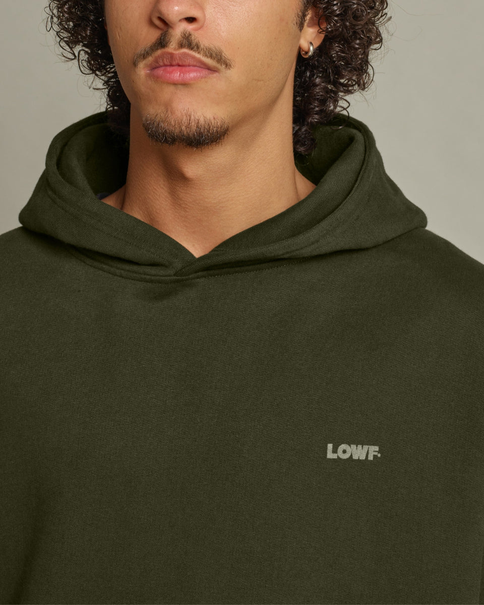Luxury Box Fit Hoodie in Mosswood - LOWF Apparel