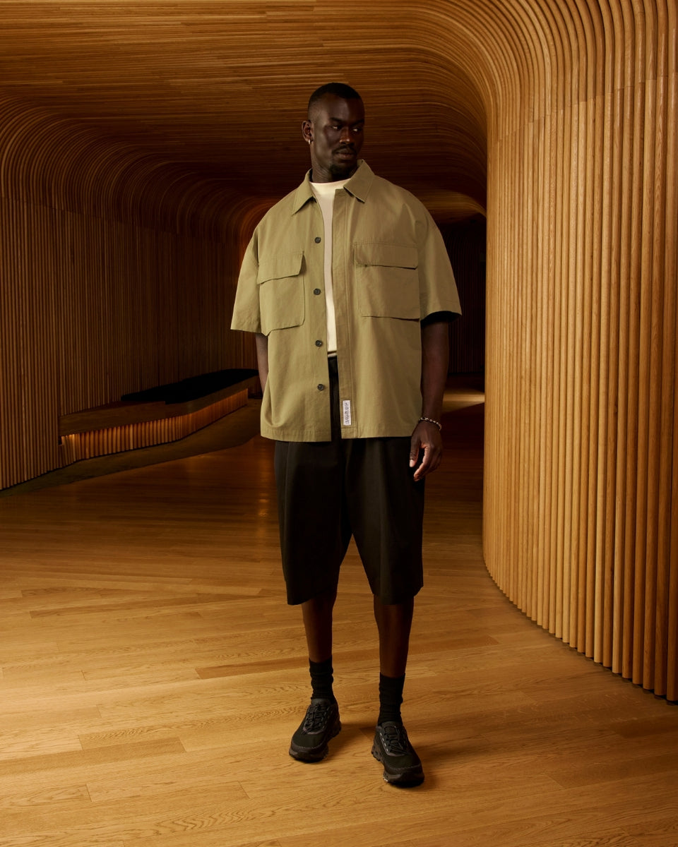 LOWF Apparel | Structure SS Shirt in Vintage Olive